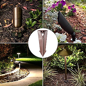 MIK Solutions Plastic Ground Replacement Landscape Light Stake Heavy Duty Direct Burial Light Ground Stakes for Low Voltage Landscape Lights Outdoor Landscape Lighting Ground Spike Garden Lights