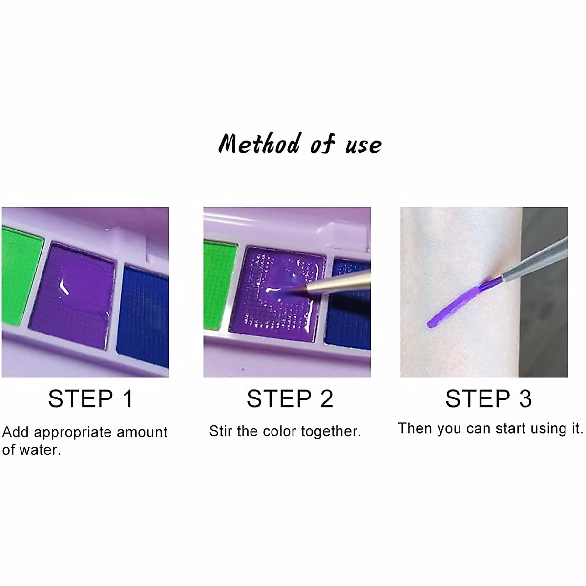 Go Ho 8 Colors Water Activated Eyeliner Palette,High Pigment Bright Vibrant Fluorescent Rainbow Colorful Eye/Face/Body Paint,Matte and UV Paint Graphic Eyeliner with Brushes-01