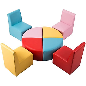 KINBOR BABY Flexible Seating Set for Toddlers and Kids, Children's Colorful Sofa Chair for Classroom Kindergarten Library 8 PCs Toddlers Soft Foam Set