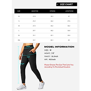 G Gradual Women's Joggers High Waisted Yoga Pants with Pockets Loose Leggings for Women Workout, Athletic, Lounge (Black, Medium)