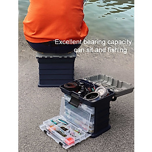 Ducurt Tackle Box Fishing Box Organizer Large Tackle box Organizers and Storage 4 Layers Tacklebox