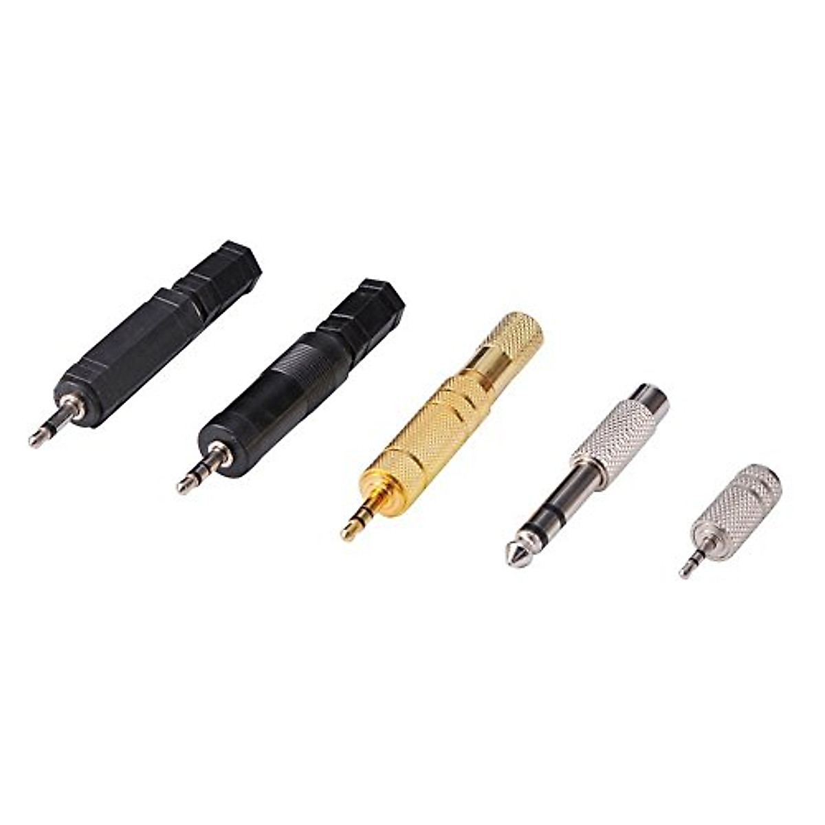Nightwolf 8 Pieces Audio Adapter Headphone Adapter Gold Stereo Adapter 6.35mm 1/4inch to 3.5mm 1/8inch 3.5 mm to 2.5mm Mic Plug Adapter Connector
