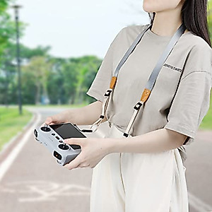 SEASKY Neck Lanyard Strap for DJI Mini 3 Pro/Mavic 3 Classic Cine DJI RC/DJI RC Pro Smart controller Accessories Mavic 2 pro Air 2S Drone Neck Shoulder Tape Tapes band (Light Grey Single Layer)