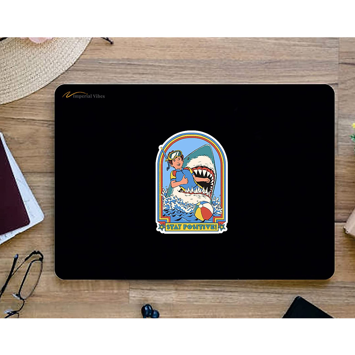 IMPERIAL VIBES – Stay Positive Sticker – Vinyl Decal for Car, Truck, and Van – Removable Indoor and Outdoor Use for Laptop Sticker – Waterproof Decal for Window and Waterbottle – Pack of 2 Imp 47