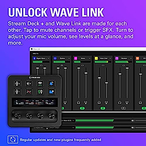 Elgato Stream Deck +, Audio Mixer, Production Console and Studio Controller for Content Creators, Streaming, Gaming, with customizable touch strip dials and LCD keys, works with Mac and PC