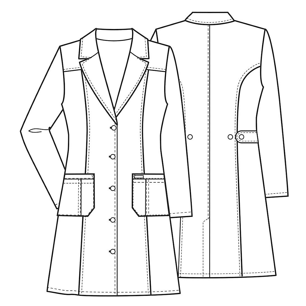 CHEROKEE-2319 Cherokee Women's Scrubs 36 Inch Lab Coat, White, Medium