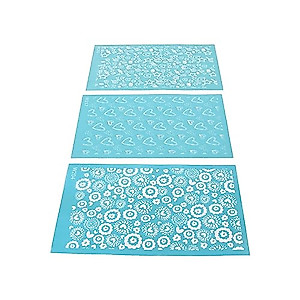 Polymer Clay Silk Screen Stencils, Exquisite Pattern Silkscreen Print Kit for Printing on Clay (202, 204, 217)