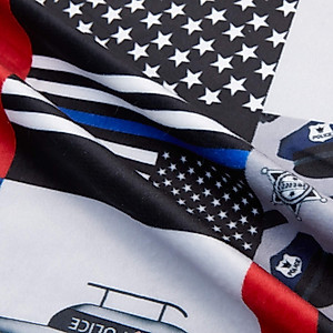 Shannon Digital Minky Cuddle Police Blue Line, Fabric by the Yard