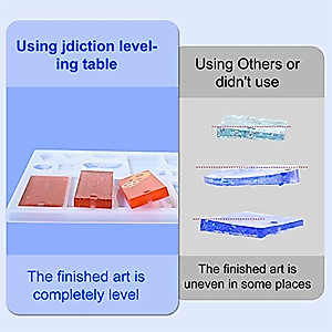 JDiction Resin Leveling Table for Epoxy Resin & Art Work,16''x 12'' Adjustable Self Leveling Epoxy Resin Accessories, Resin Supplies, Acrylic Pouring Tool, Multipurpose Resin Leveling Board