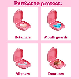 Genco Dental Retainer Case with Vent Holes - Orthodontic container for holding retainers, aligner, night-guard/mouth-guard. Small and Durable retainer case