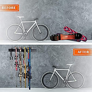 Ultrawall Ski Rack Wall Mounted for Garage Organizer, Ski Storage Rack for Home Shed Storage Organization System, Holds Up to 300lbs