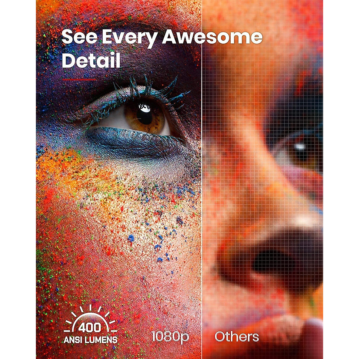 Anker Nebula Solar Portable 1080p Projector with Anker Nebula Projector Lightweight and Adjustable 3-ft Floor Stand