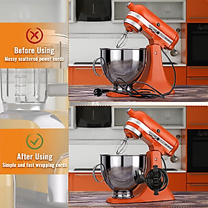 Cord Organizer for Kitchen Appliances 8 Pack Super Sticky Appliance Cord Wrapper,Cord Winder for Kitchen Small Appliances, Mixer, Blender, Coffee Maker, Pressure Cooker and Air Fryer, Cord Organizer