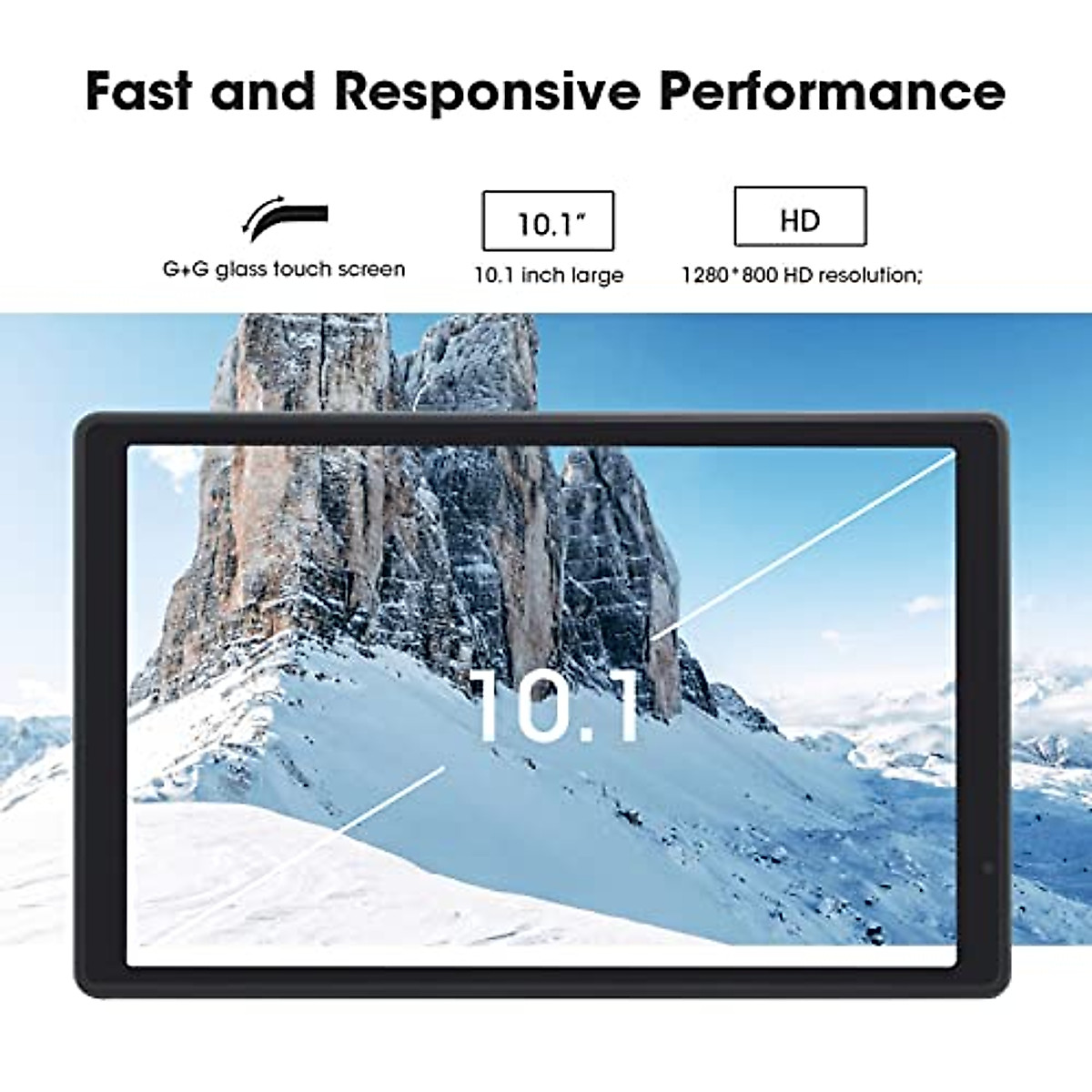 Tablet 10.1 Inch,Android 11 Tablets with 5G+WiFi6,3GB RAM 32GB ROM Storage,1280x800 IPS HD Glass Touchscreen,Quad-Core Processor,5MP+8MP Camera,Bluetooth5.0,6000mAh Battery,Metal Body((Silver)