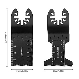 Wrightus 20 Bi-Metal/Wood Oscillating Multitool Quick Release Saw Blades Universal Carbide Fit Fein Multimaster Porter Cable Black & Decker Bosch Dremel Craftsman Ridgid Ryobi Makita Milwaukee Dewal
