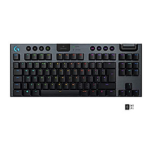 Logitech G915 TKL Tenkeyless Lightspeed Wireless RGB Mechanical Gaming Keyboard, Low Profile Switch Options, Lightsync RGB, Advanced Wireless and Bluetooth Support - Linear