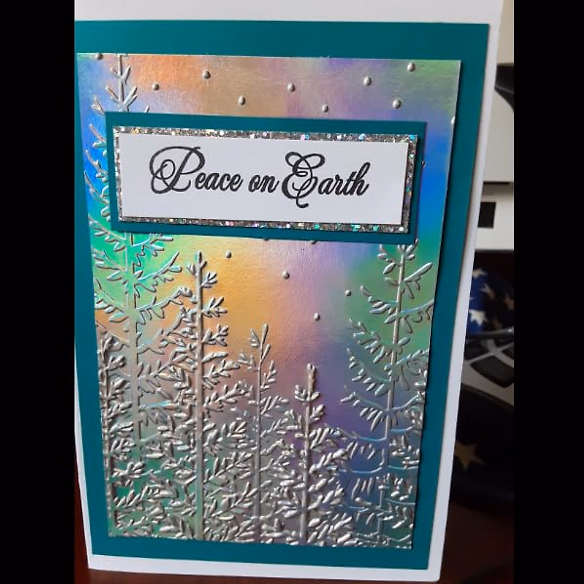 KWELLAM 3D Merry Christmas Snowfall Tree Woodland Background Plastic Embossing Folders for Card Making Scrapbooking and Other Paper Crafts 3080401