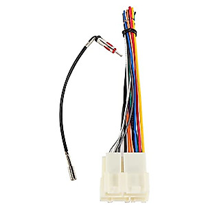 RED WOLF Radio Wiring Harness with Antenna Adapter Plug for 1989-2002 Chevy GMC Buick Cadillac Aftermarket Stereo Install Connector Kit