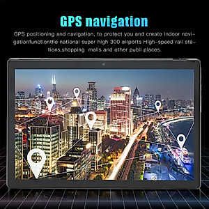 10.1in 8 Core Tablet 8GB RAM 256GB ROM 4G WiFi, Keyboard Mouse, Blue (US Plug)