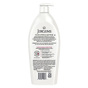 Jergens Original Scent Dry Skin Lotion, Body and Hand Moisturizer for Long Lasting Skin Hydration, with HYDRALUCENCE blend and Cherry Almond Essence, 32 Ounce