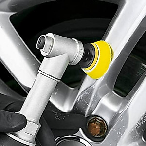 YOUYIDUN 16 Pcs Car Foam Drill Polishing Pad Kit, Car Polishing Pad kit, with Car Sponge Buffing Polishing Pads, Wool Drill Adapter Pads for Car Foam Drill, Sanding, Buffing, Waxing