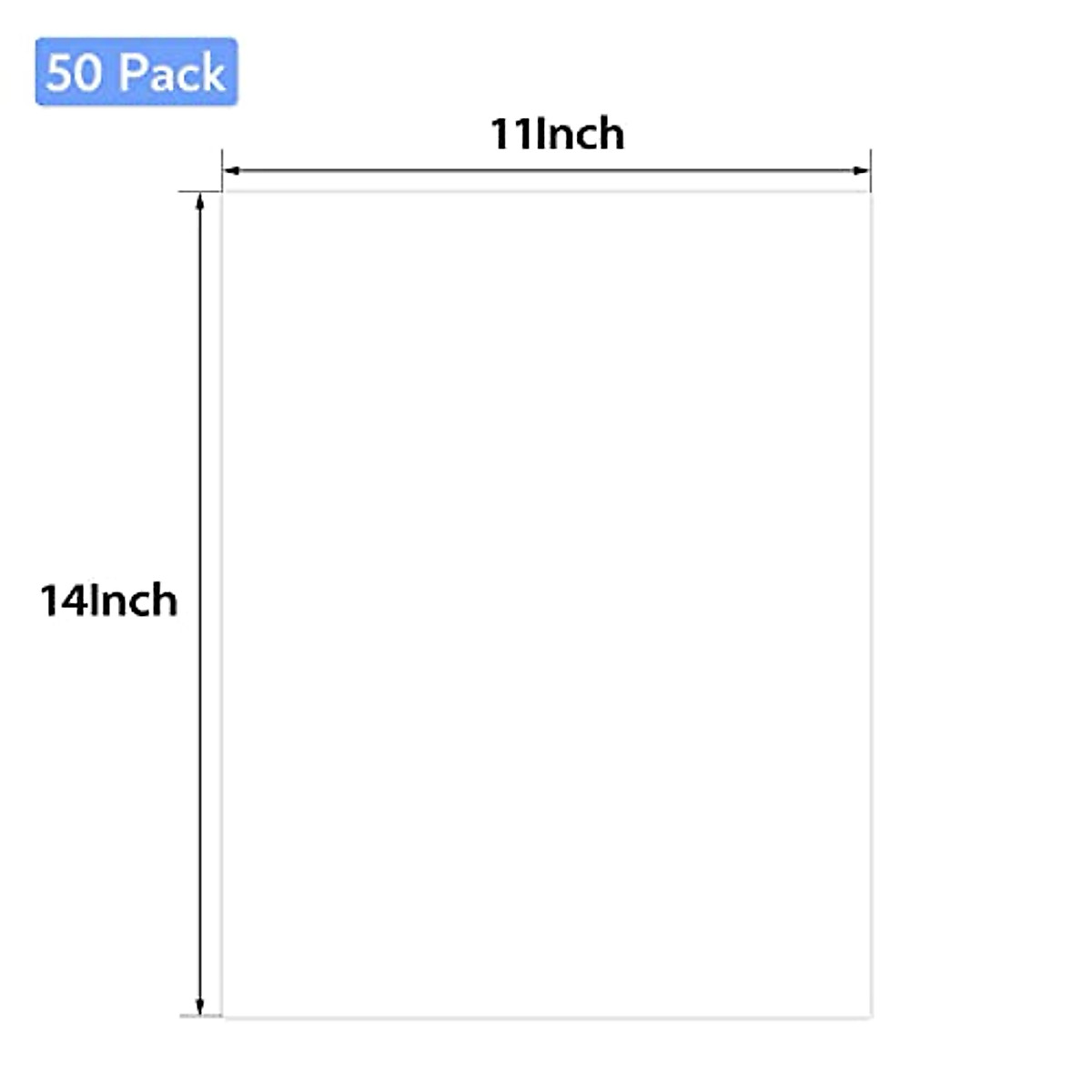 Golden State Art, 11x14 Picture Mat Matte Backerboards for Framing. Pack Contains 50 Backing Boards (White, 50 Pack)