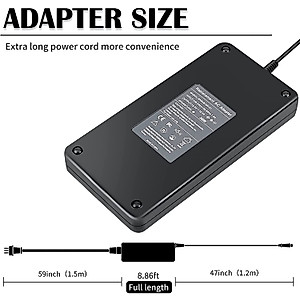 240W AC Adapter Laptop Charger Replacement for Dell Alienware M15 R3 R5 R7 R4 R6 R7 AMD M17 R3 R5 R4 Area 51M R2 G3 15 3500 G5 15 5500 5505 5510 5511 5520 5521 5525 5535 G7 15 7500 Power Supply Cord