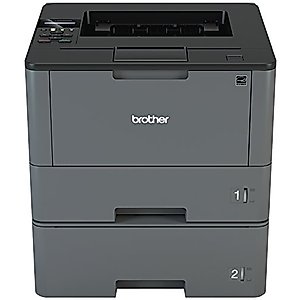 Brother Monochrome Laser Printer, HL-L5200DWT, Duplex Printing, Wireless Networking, Dual Paper Trays, Mobile Printing, Amazon Dash Replenishment Ready