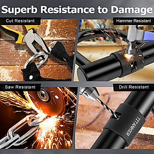 Titanker Bike Chain Lock with U Lock, 3 Feet Bicycle Chain Locks with 2 Keys, 6mm Thick Chain Lock with 14mm Thick Heavy Duty U Lock Anti-Theft Bike Lock for Bicycles, Motorbikes, Mopeds, Scooters