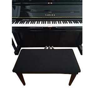 Qualitrusty Waterproof Piano Bench Cover - Perfect for Pets, Kids, Elderly, Weddings, Parties - Machine Washable, Elastic, Removable - Cleans Easily(Black)