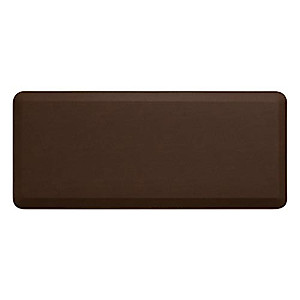 NewLife by GelPro Anti-Fatigue Designer Comfort Kitchen Floor Mat, 20x48”, Grasscloth Java Stain Resistant Surface with 3/4” Thick Ergo-foam Core for Health and Wellness