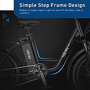 Hiboy EX6 Electric Bike for Adults, 20" 4.0 Fat Tire E Bike 500W Brushless Motor, 48V 15AH Removable Battery Ebike Up to 25 MPH, Shimano 7 Speed with Electric Horn