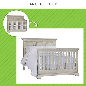 CC KITS Full-Size Conversion Kit Bed Rails for Kingsley & Centennial Convertible Crib | Multiple Finishes Available (Antique White)