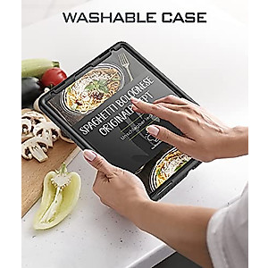 Poetic TurtleSkin Case Designed for for iPad Pro 12.9 6th Generation 2022 / 5th Gen 2021 / 4th Gen 2020 / 3rd Gen 2018, Rugged Shockproof Drop Protection Kids Friendly Silicone Cover Case, Black