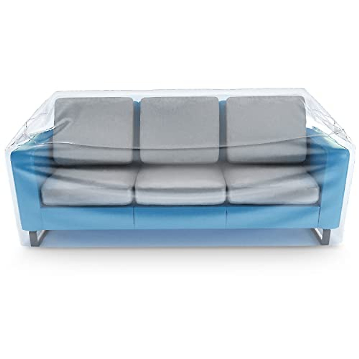 STARTWO Plastic Couch Cover - Dustproof Moving Bag for Sofa, Loveseat, Recliners, Plastic Furniture Cover Thick Clear Couch Cover for Moving and Long Term Storage, 92W x 42D x 42H Inches