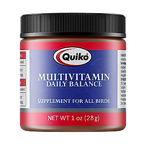 Quiko Multivitamin Daily Balance Vitamin & Mineral Supplement for All Pet Birds, 1.0 Ounce