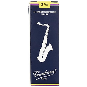 Vandoren SR2225 Tenor Sax Traditional Reeds Strength 2.5; Box of 5