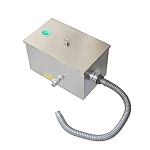 Steel grease interceptor grease trap water oil trap filter separator kitchen waste water treatment for restaurantstainless (Color : 350x200x200mm)