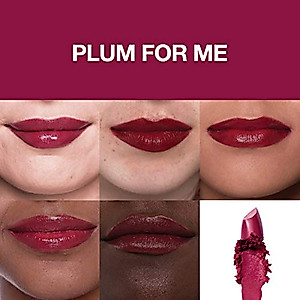 Maybelline New York Color Sensational Made for All Lipstick,388 Plum For Me, Satin Purple Lipstick