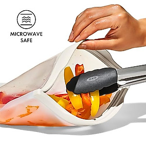 OXO Good Grips Silicone Reusable Bag – Gallon Bag (128 oz) - Oat