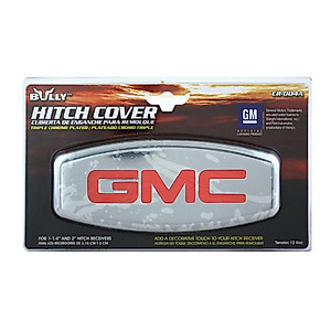 Bully CR-004A Chrome Cast Metal Universal Fit Truck GMC Logo Hitch Cover Fits 2" Hitch Receivers for Trucks from Chevy (Chevrolet), Ford, Toyota, GMC, Dodge RAM, Jeep
