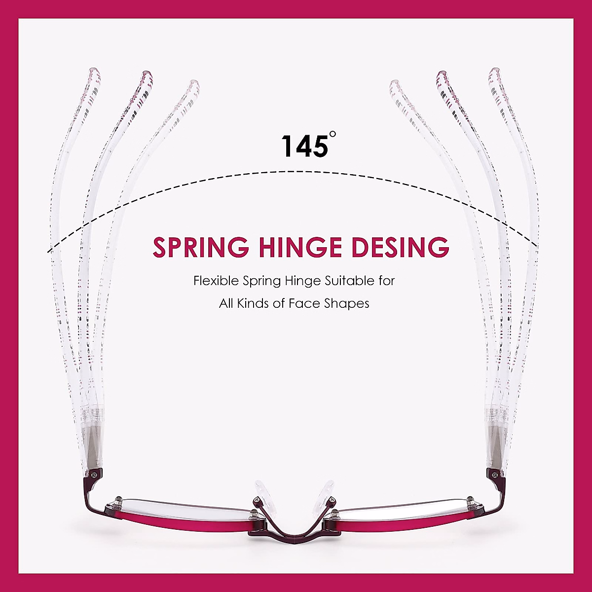 LOVIVY 3 Pack Rimless Reading Glasses for Women Blue Light Blocking Readers Tinted Edge Spring Hinge Pattern Print Arm Eyeglasses Mix 2.50