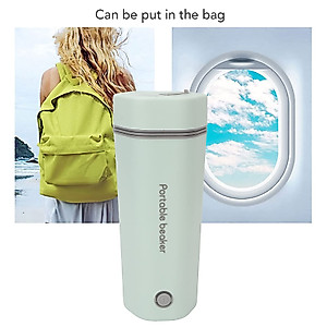 Travel Electric Kettle Water Boiler,Coffee Warmer Heater Portable Automatic Shut Off Water Boiler,Car Water Boiler Heater for Camping Outdoor Cup Mug Hot Tea (US Plug 110V)