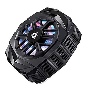 Wireless Phone Cooler Fan, Magnetic Wireless Phone Cooling Fan Wireless Cell Phone Cooler for Gaming Wireless, Phone Cooler for Sauna Compatible with iPhone, Samsung and Google Pixel and More -Black