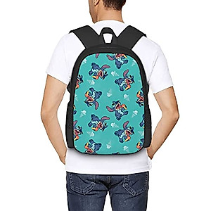 Beger Cute Stitch Backpack Anime Stitch Backpack Large Capacity Laptop Bag Cartoon Unisex Travel Daypack