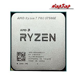 SAAKO Ryzen 7 PRO 5750GE R7 PRO 5750GE 3.2GHz Eight-Core 16-Thread 35W CPU Processor L3=16M 100-000000257 Socket AM4 Making Computers Process Data Faster