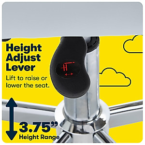 Serta Essentials Computer Chair, Blue Sky Faux Leather and Mesh