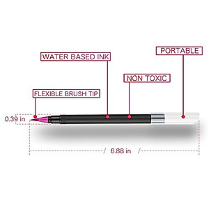 Real Brush Pens Set - 24 Colors Pack Flexible Brush Tip w/ Bonus Color Blender & Drawing Pad - Instant Coloring Drawing Painting Calligraphy Writing Sfumato Ombre - Writes Great On Regular Papers