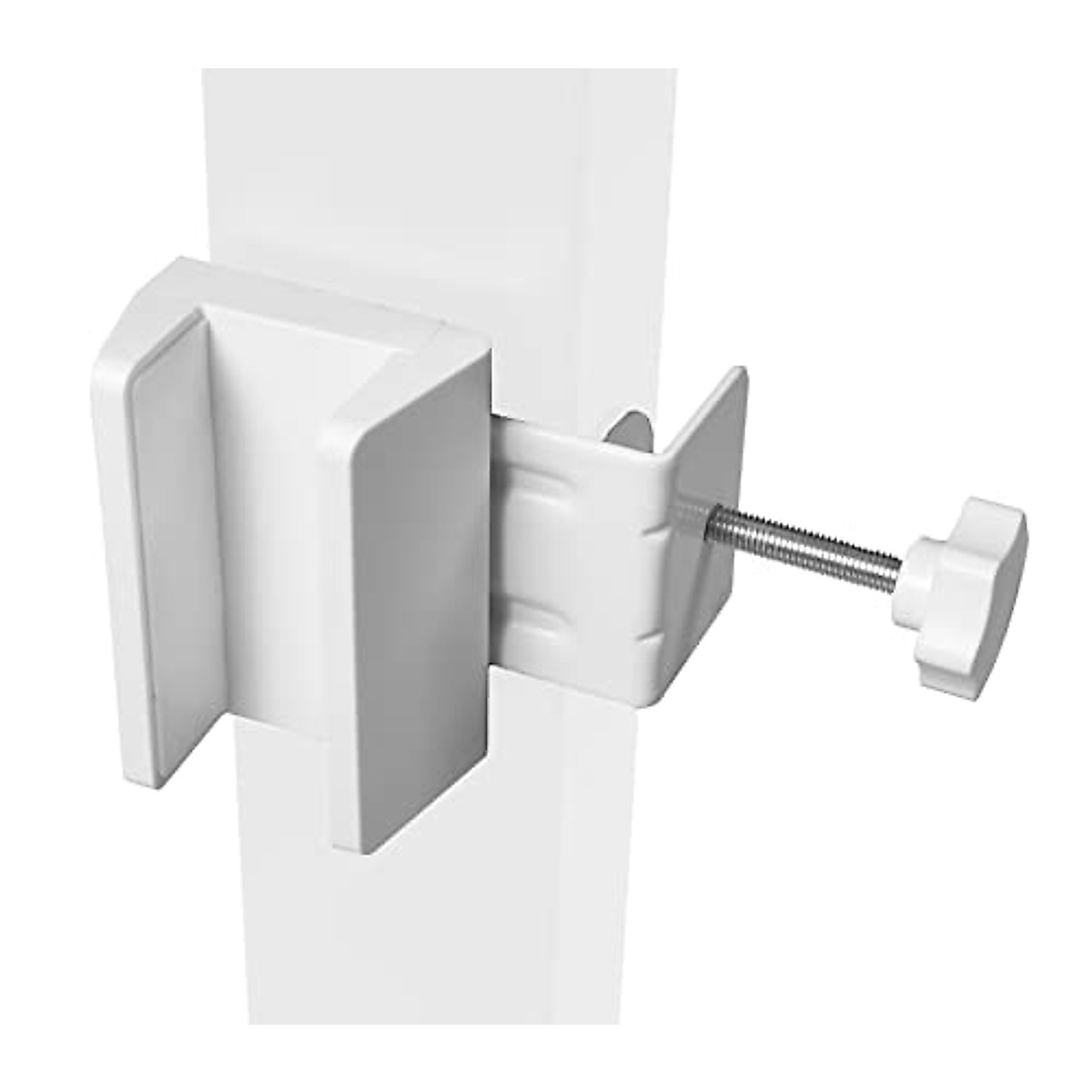 VIVO Clamp-on Power Strip Mount for Desk Leg, Under Desk Office Cable Management Organizer, Spring-Assisted Cord Holder, White, DESK-PS01LC