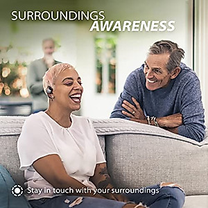 Avantree Pebble - Wireless Open Ear Earbuds with Adjustable Soft Earhook, Bluetooth 5.2 Headphones with Physical Volume Buttons, 10H Playtime and up to 35H w/Charging case, Premium Sound Quality